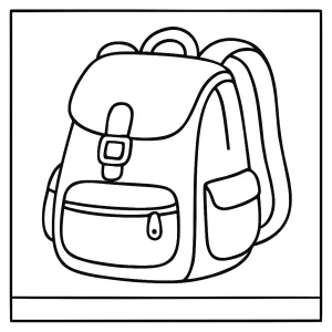 Backpack Coloring Page – Free Printable Coloring Page for Kids ...